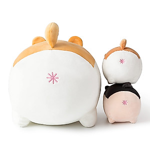 Ditucu Cute Shiba Inu Stuffed Animal Toy Mommy 15.7 inch with 2 Babies 6.2 inch Corgi Akita Dog Plush Pillow Kawaii Plushie Toy Best Gifts for Kids (Shiba Family)