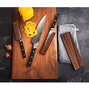 Cangshan TC Series 1021196 Swedish 14C28N Steel Forged 3-Piece Starter Knife Set with Wood Sheaths