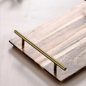 MEKUK Wooden Tray Home Coffee, Dessert Plate, Steak Sushi Dinner Plate