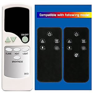 Replacement for Dimplex Revillusion Electric Log Set Fireplace Heater Remote Control RLG20 DLG920 6909740259 RLG20BR RLG20BR RLG20FC RLG25 RLG25BR RLG25FC 6700580100RP 6700580200RP 6909740259 DLG920