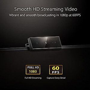 ASUS ROG Eye S Streaming Gaming Webcam (1080p 60 FPS, Face Auto Exposure, Autofocus, AI Noise-Cancelling Beamforming Microphones, Compact & Foldable Design, Aluminum Alloy Adjustable Base)