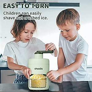 Choxila Shaved Ice Machine Crushed Ice Maker - Snow Cone Machine Ice Crusher Machine for Home with Free Ice Cube Trays