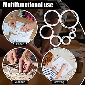 Leather Cutting Tools Corner Cutting Ruler Metal Circle Template Leather Corner Punch Round Leather Corner Cutting Ruler for Leather Projects LeatherCraft DIY Tool (Basic Style,1 Pack)