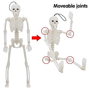 JOYIN 2 Pcs Glow in The Dark Skeleton for Halloween Decorations, Skeleton Prop, Indoor Spooky Scene Party Favors, Halloween Outdoor Yard Haunted House Prop Decoration