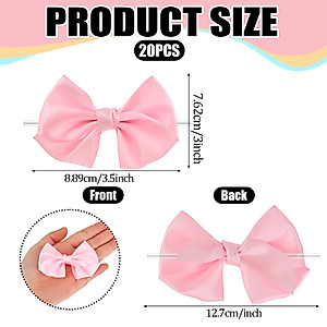 Pink Twist Ties Bows Satin Ribbon Bows for Treat Bags Pink Ribbon Bow 3" DIY Twist Bow Package Decorating Ribbon Bow for Crafts Gift Bags Bakery Candy Bags Wedding Gift Wrapping