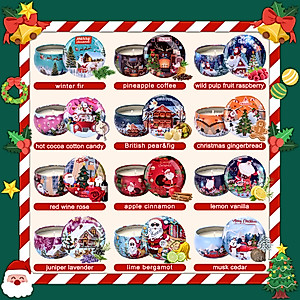 Christmas Scented Candles Gift Set, 12 PCS 3oz Aromatherapy Candles Gifts for Women Soy Wax Candles Gift for mom Portable Travel Tin Jar Candles for Birthday, Thanksgiving, Mother's Day