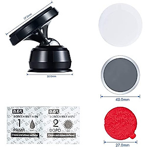 ONTHIS All-Metal Magnetic Phone Holder for Car Dashboard, Universal Cell Phone Mount for Car with Super Strong Magnet 360° Rotation Universal Dashboard car Mount Fits All Smartphones