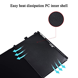 Case Cover for Microsoft Surface Pro 7 +/ Surface Pro 7 / Surface Pro 6 / Surface Pro 5 / Surface Pro 4 12.3 inch Tablets,with Type Cover Keyboard and Pen Holder (Gray)