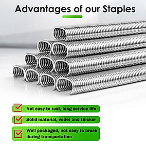 SC760 16 Gauge 1/2-Inch Crown 304 Stainless Steel C Ring Staples 18,000 PCS/Box for SC760/C-760 Series Hog Ring Gun C Ring Tool