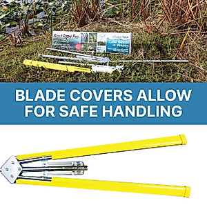 Jenlis Weed Razer Pro, Lake Weed Cutter, Large Pond Aquatic Plant Cutting Tool, Sharp Razor Blades Shear Cattail, Reed, Lilly & Chara Algae, Adjustable 30"-62” Inch Cut Width, 25' Foot Throw Rope