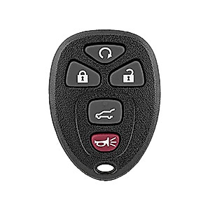 Keyless Remote Start Car Key Fob with Ignition Key fits Chevy Suburban Tahoe Traverse/GMC Acadia Yukon/Cadillac Escalade SRX/Buick Enclave/Saturn Outlook OUC60270, OUC60221 (Pack of 2)