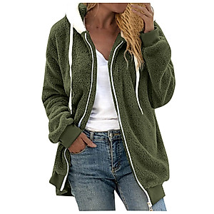 Ollysqiar Quarter Zip Pullover Women Hooded Coats Jacket Pullover saved items coupons & promo codes womens travel outfit for airplane ladies clothes sale hiking outfit for women y orders