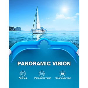 ZIONOR Kids Swim Goggles, G1MINI Polarized Swimming Goggles Comfort for Age 6-14, UV Protection Anti-Fog Adjustable Strap Fit for Child Boys Girls (Gold Lens)