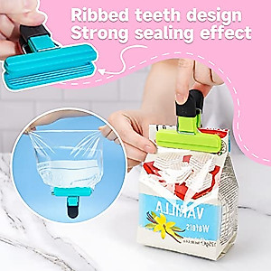 NiHome Chip Clips 12 Pack Bag Clips for Food Packages Chip Bag Clips for Food Storage Snack Clips with Air Tight Seal Grip 6 Colors