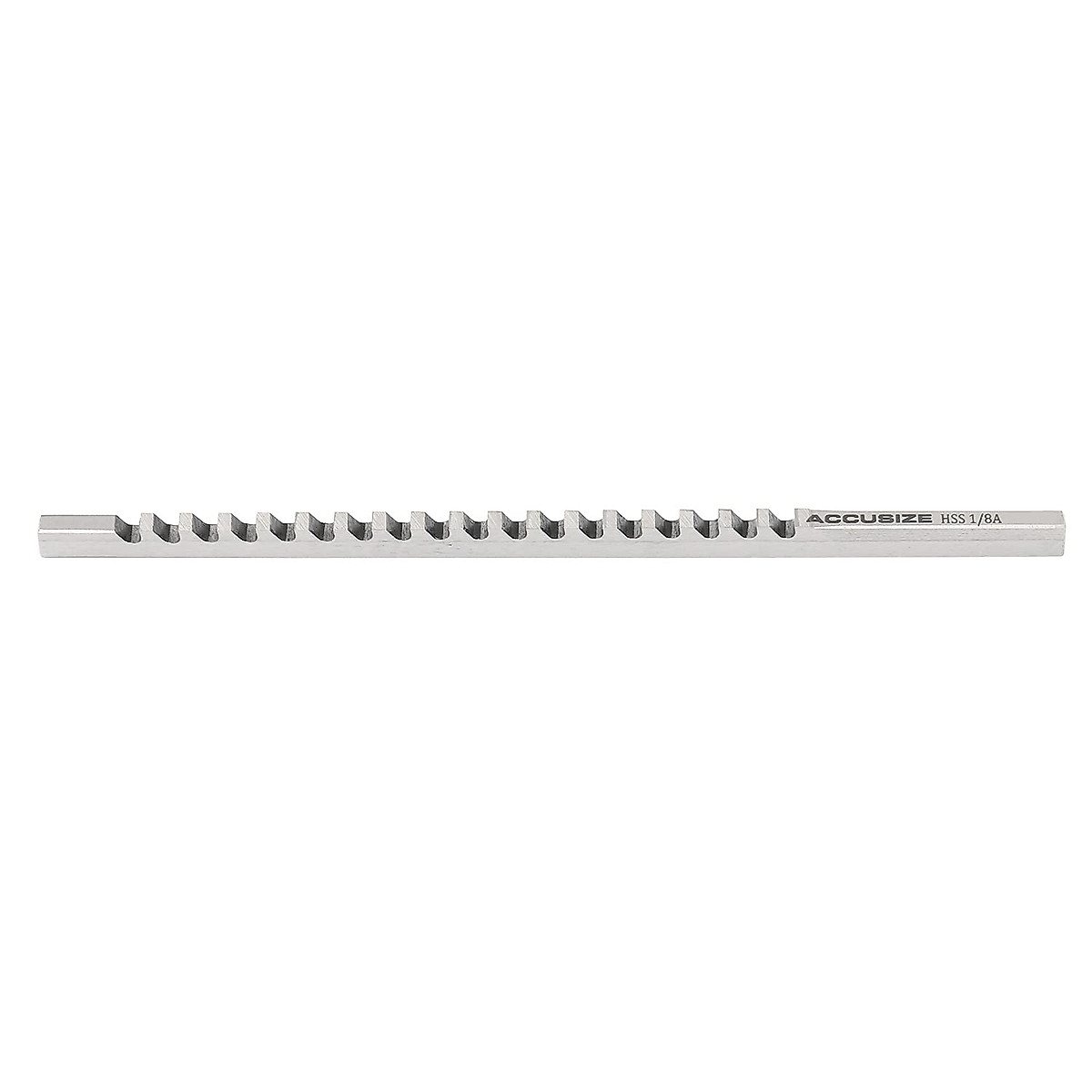 Accusize Industrial Tools 1/8 inch, Style A High Speed Steel Keyway Broach, 5000-0006