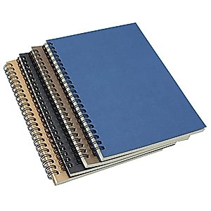 Spiral Notebook, 4 Pcs A5 Craft Softcover 8mm Ruled 4 Color 60 Sheets -120 Pages Journals for Study and Notes (A5-4 Color Lined)