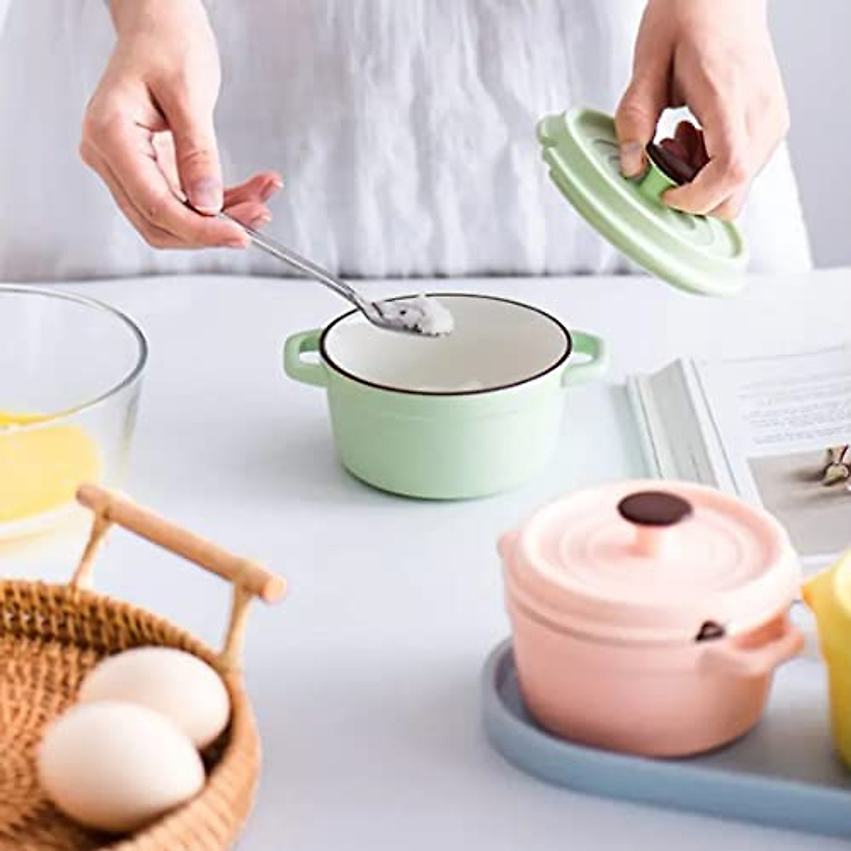 seasoning container,Seasoning Jar Ceramic Sugar Shaker Salt Shaker Multi-Functional Kitchen Seasoning Box Combination Seasoning Storage Household ( Color : Yellow )