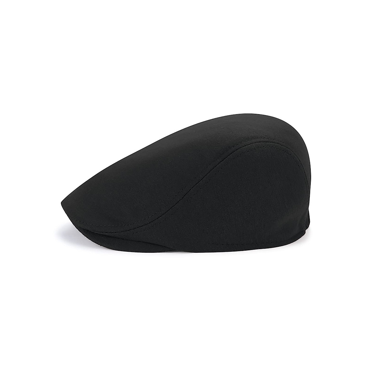 Newsboy Hats for Men Flat Cap Mens Driving Cabbie Cap Classic Soft Breathable Adjustable Fitted Hat Black Beret Mens