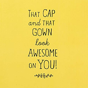 Hallmark Peanuts Graduation Card with Sound (Snoopy, Cap and Gown) for High School, Kindergarten, Middle School, College and College Graduates