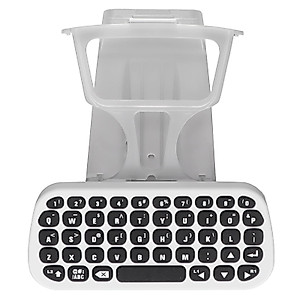 Hoopoocolor Wireless Keyboard for PS5 Controller, Combing Bluetooth Keyboard with Controller, with Clip, Charging Cable, LED Indicator, Wireless Bluetooth Chatpad for Gaming Live Chat