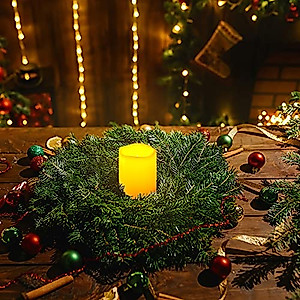 Battery Operated Outdoor Indoor Flameless Candle Electric Waterproof Flickering LED Pillar Candle with Remote Timer for Christmas Halloween Wedding Home Garden Party Decorations Table Centerpiece
