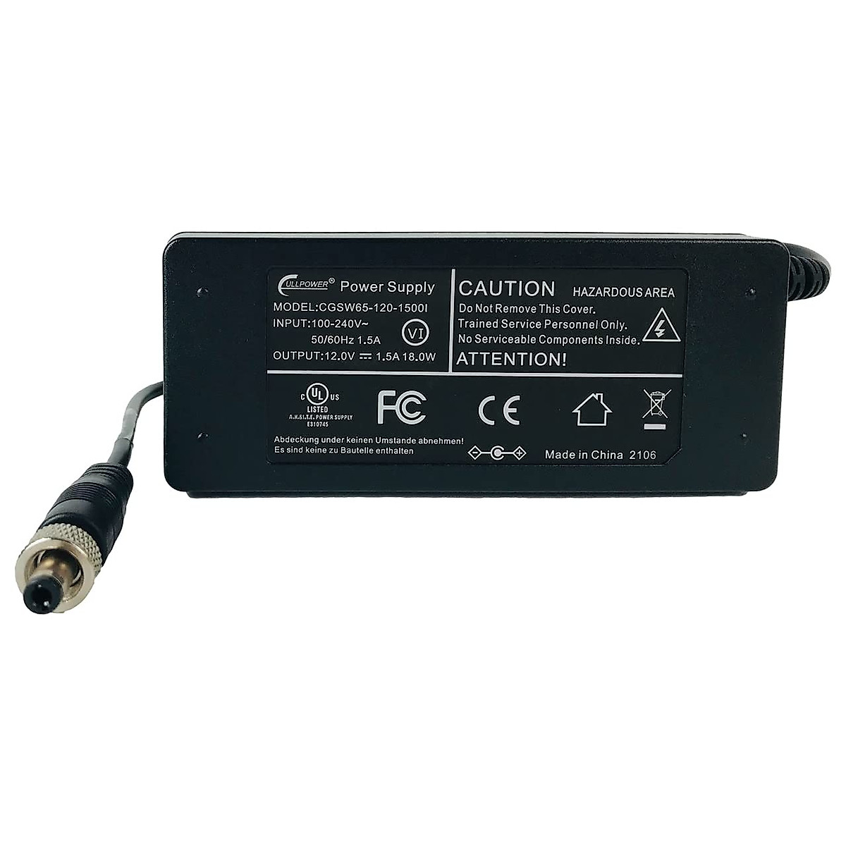 Replacement Power Cable for Rode RODECaster Pro Podcast Production Studio AC Adapter