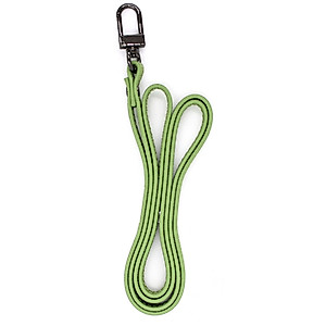 ID Credit Credit Card Holder Wallet Necklace Landyard Zipper Badge Case Genuine Leather Cute Women (Green)