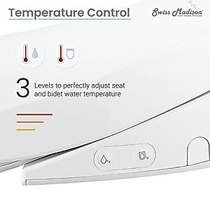 Swiss Madison Well Made Forever SM-STS21, Cascade Smart Toilet Seat Bidet , White
