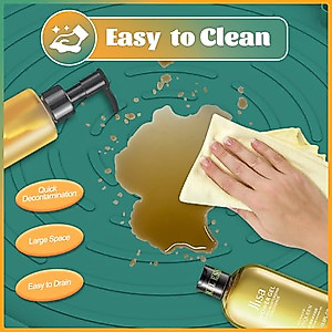 Sifxouped Under Sink Mat Waterproof Kitchen Sink Mats Sturdy Protectors 22"x34" for Bathroom Excellent Fit Easy to Clean (Green)