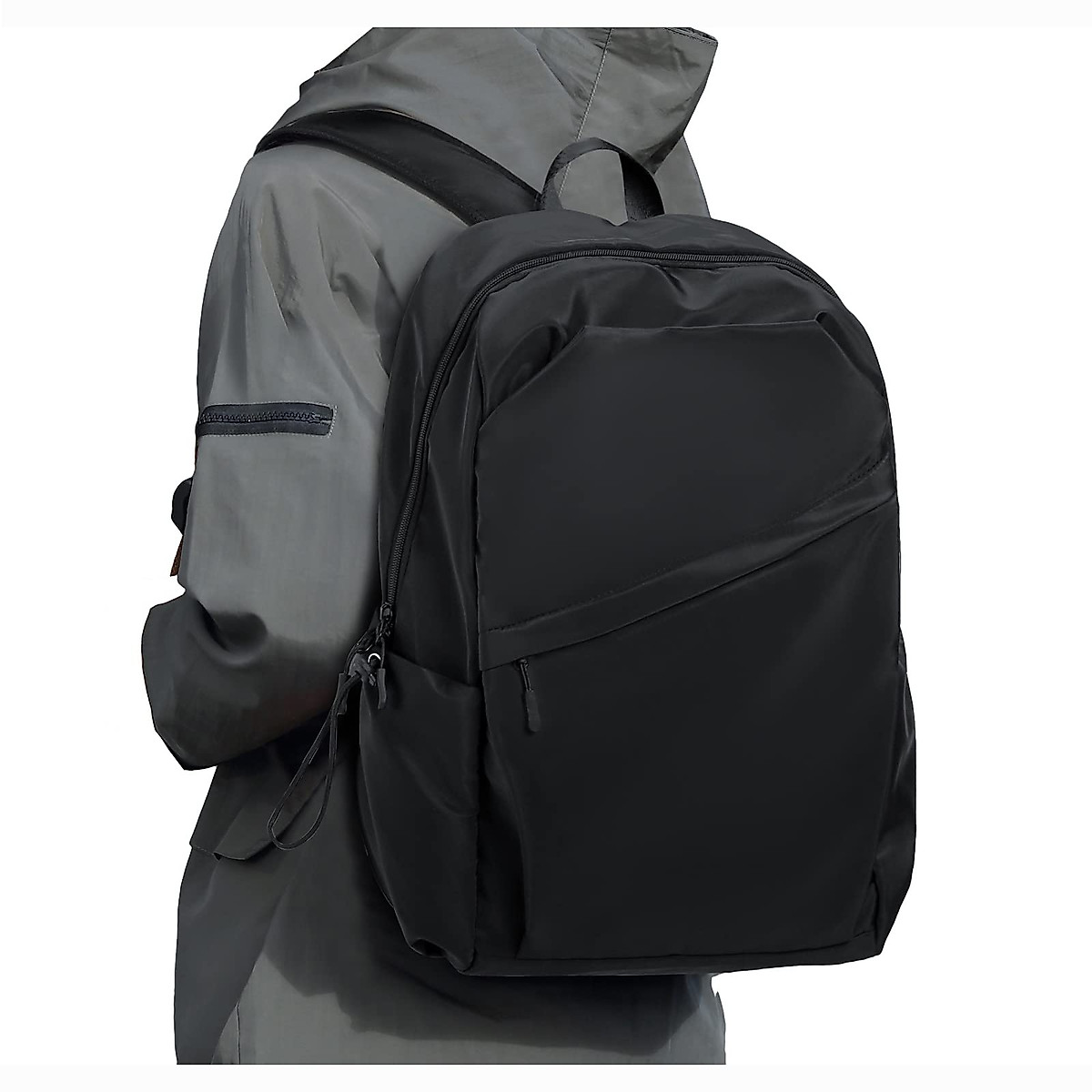 Small Black Travel Laptop Backpack Airline Approved, Business Laptops Carry on Backpack with USB Charging Port,Waterproof College High School Bag Bookbag Gifts for Men Women Fits 14 Inch Notebook