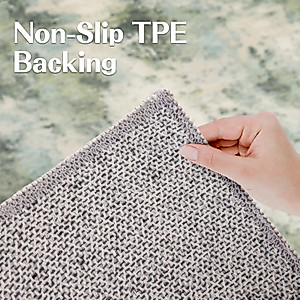 UMINEUX Living Room Rug 9'x12' Large Washable Area Rug with Anti-Slip Rubber Backing, Modern Abstract Low Pile Rugs, Ultra Soft & Thin, Non-Slip, Stain Resistant for Dining Room Bedroom Home Decor