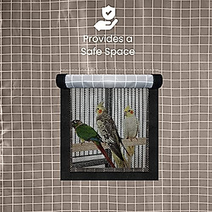 KNUTI Universal Bird Cage Cover Good Night Blackout 51" x 38" x 23.5" Inch Thin Lightweight Breathable Small Animal Cages Cover Pet Removable Durable Protector (Beige)