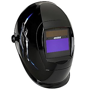 Jackson Safety Lightweight SmarTIGer Variable Auto Darkening Filter Welding Helmet with Balder Technology, Torch Dancer, Black, Universal Size, 46139