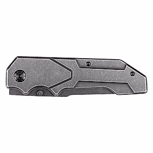Performance Tool W9357 Non-Reflective Black Tanto Blade Pocket Knife with Inline Blade Lock and Pocket Clip - 8-1/4-Inch Overall Open Length