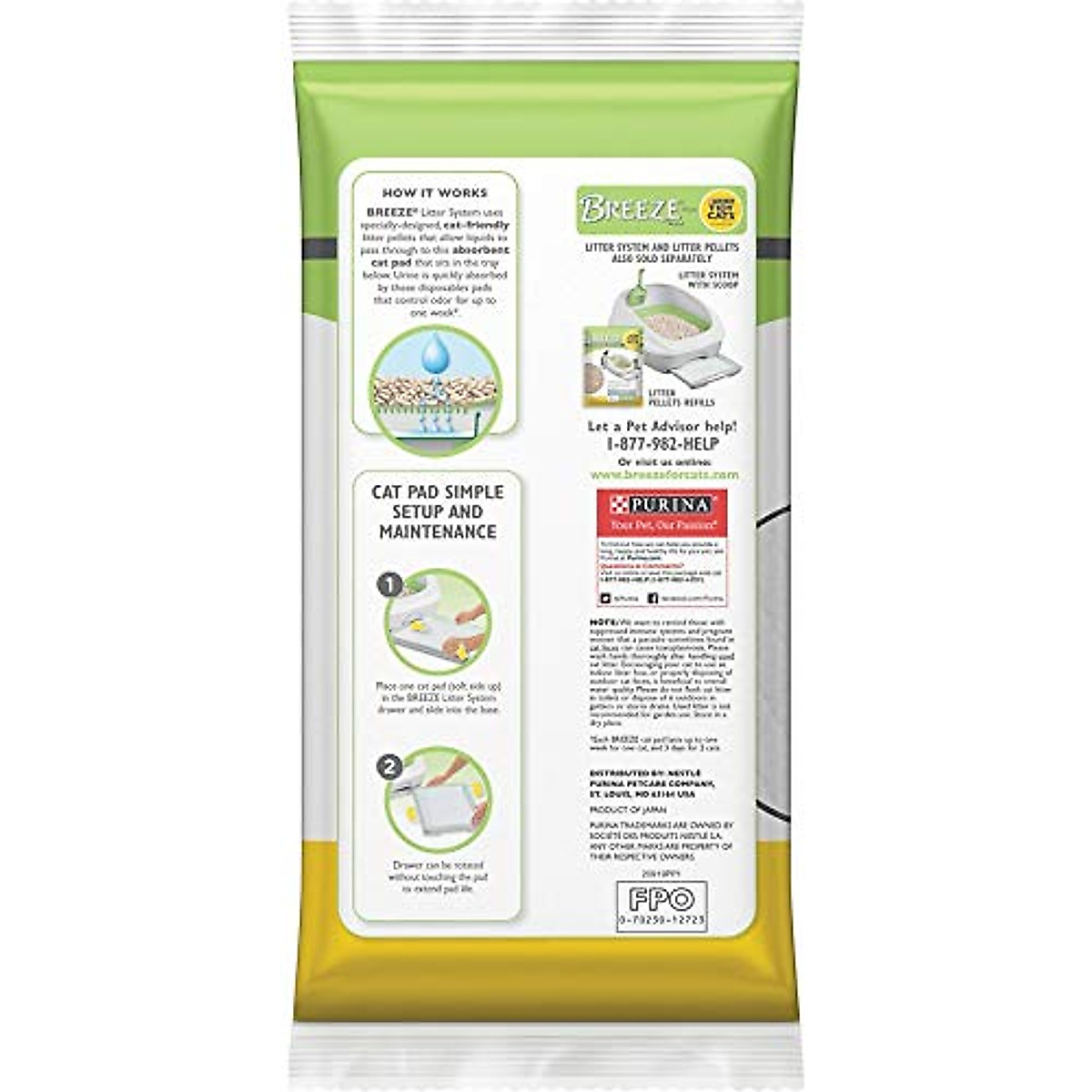 Tidy Cat Breeze Cat Pads 4 / Pack, 3 Packs