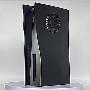 Faceplate for PS5 with Cooling Vents and Dust Filter DOBEWINGDELOU Face Plate Console Cover Replacement Side Plate Shell for PS5 Disc Edition Dustproof Accessories ABS Case Black