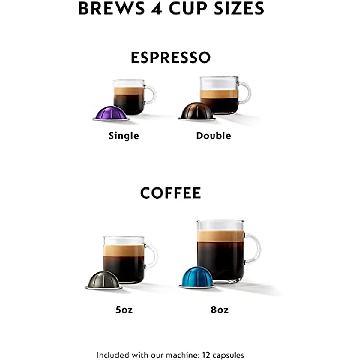 Nespresso VertuoPlus Deluxe Coffee and Espresso Machine by Breville,8 Ounces, Black