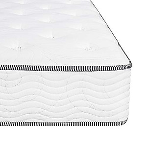 Olee Sleep Foam 10 Inch Milky Way Tight Top Hybrid Mattress, Queen, Firm, Plush,White