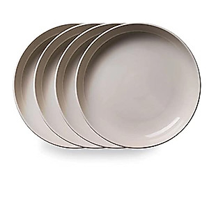 Corelle Stoneware 4-Pc Meal Bowl Set, Handcrafted Artisanal Double Bead Cereal Bowls, Solid Glaze Stoneware, 8-1/2-Inch Pasta Bowl Set, Oatmeal