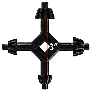 4-way Chuck Key for Drill Presses by Bastex, Multi Universal Power and Hammer Drill Wrench Fits 4 Sizes 6mm to 16mm