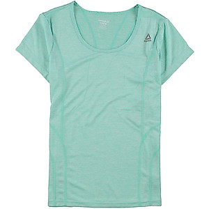 Reebok Womens Two Tone Basic T-Shirt, Green, Medium