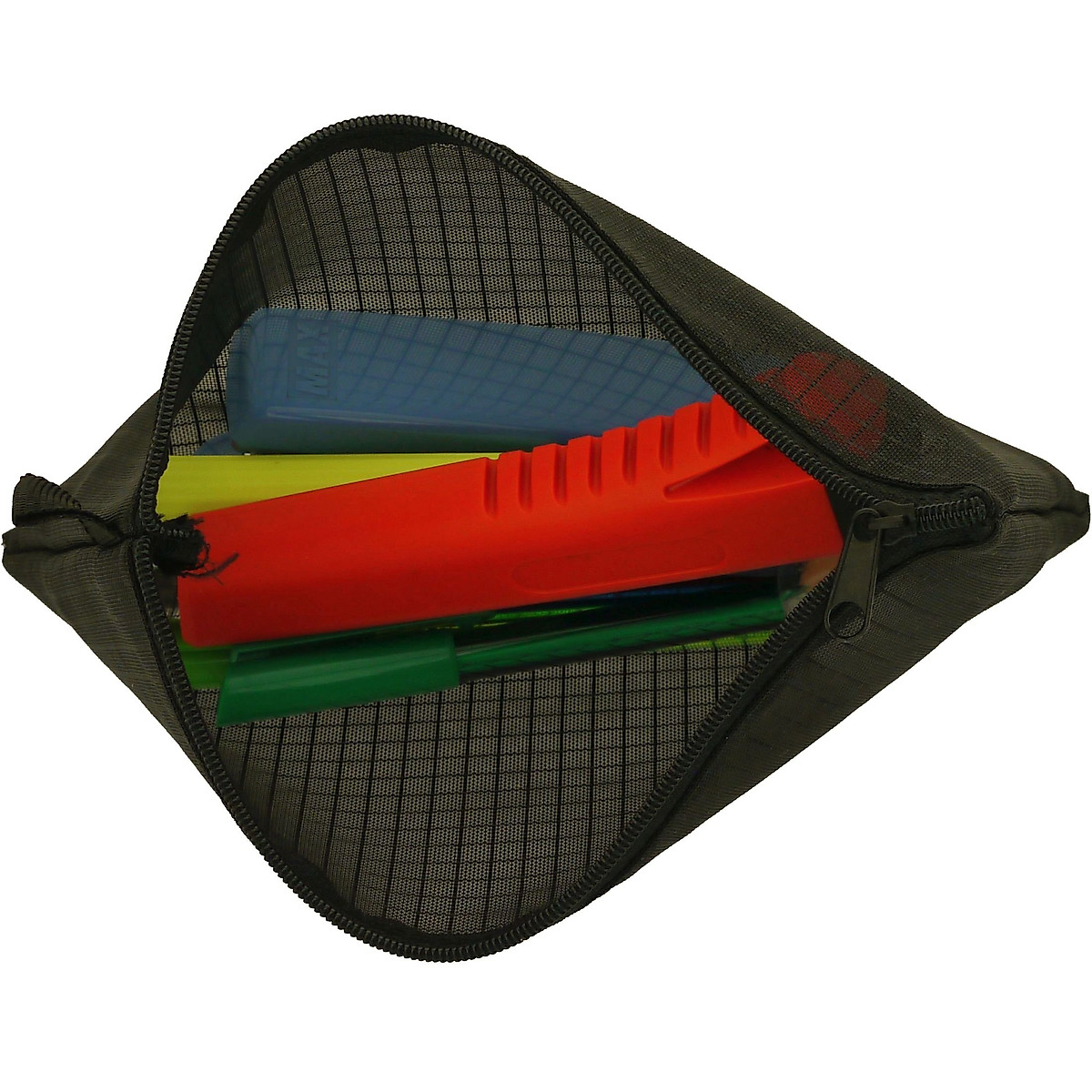 Mesh Bag With Zipper, Set Of 5, Organize Supplies, Cosmetics, Travel Accessories (6x8, Black)