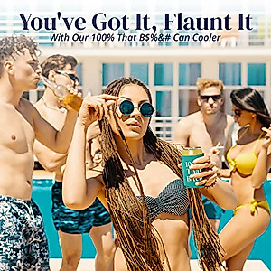 Sassy, Waterproof 100% That Turquoise Can Cooler. Durable Neoprene Beer, Soda, Water, or Other Beverage Sleeve. Novelty Drink Coolie is a Great Party or Bday Gift for Your Friend or Sister, 12 oz