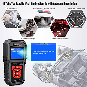 KONNWEI OBD2 Scanner Professional Car OBD II Scanner Auto Diagnostic Fault Code Reader Automotive Check Engine Light Diagnostic EOBD Scan Tool for All OBDII Protocol Cars Since 1996 (Enhanced KW850)