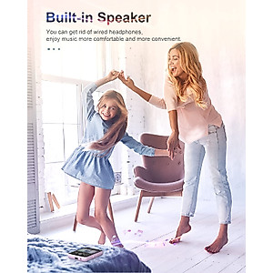 64GB MP3 Player with Bluetooth 5.3, Portable Digital Lossless Music Player with Built-in Speaker, 2.4 in Full Touch Screen, FM Radio, Line-in Voice Recorder, Earphones Included, Support up to 128GB