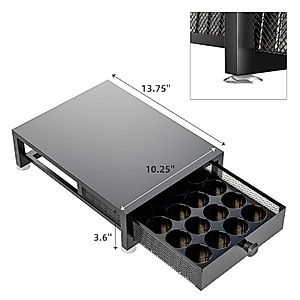 Simple Trending Coffee Pod Storage Drawer Holder for Keurig K-cup Coffee Pods, 24Pods Capacity, Black