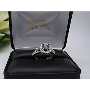 Dazzlingrock Collection 0.45 Carat (ctw) Round White Diamond Split Shank Semi Mount Engagement Ring for Her in 14K White Gold Size 5.5