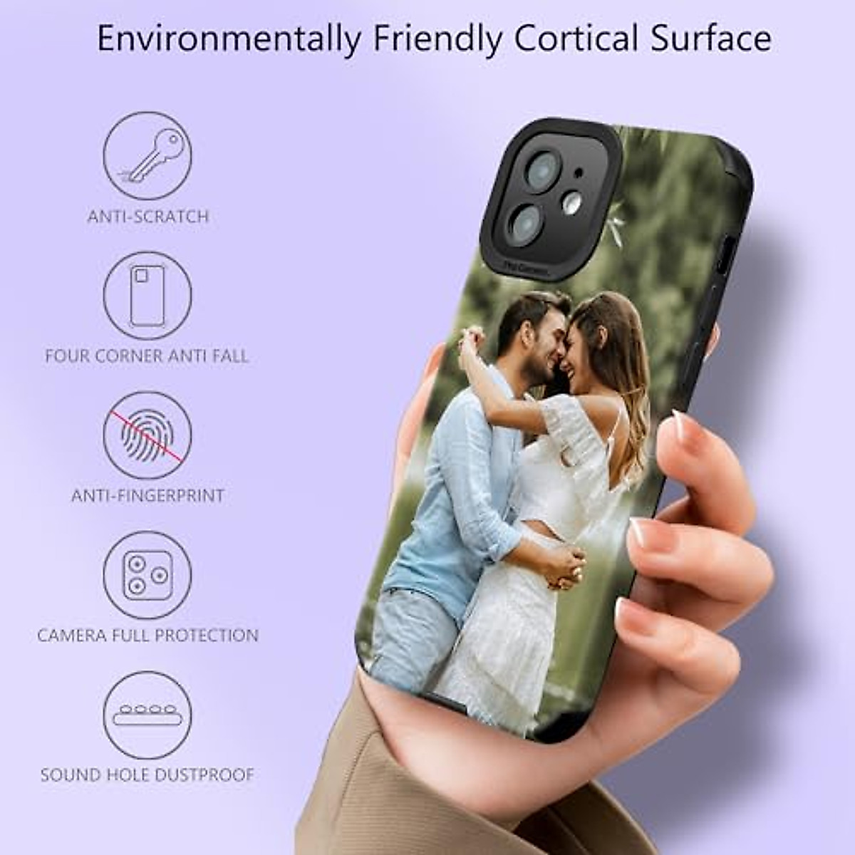 Personalized Custom Picture Phone Cases for iPhone 15 14 13 12 11 Pro Max X XR Xs Max 6 7 8 Plus se 2 2020 2022,Anti-Scratch Shock-Resistant Soft Protective TPU+Leather Phone case