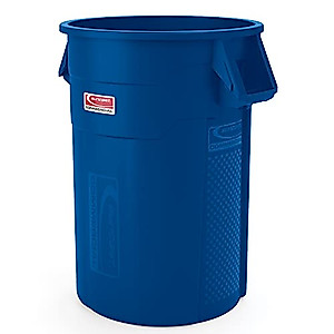 Suncast Commercial Products 44 Gallon Utility Trash Can, Blue, TCU44BL