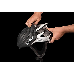veloToze Helmet Cover - Black (One Size) for Bike Helmets